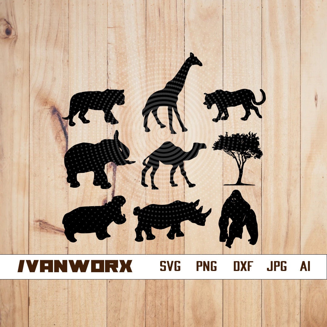 Safari Animals Svg | Safari Animals Png | Wild Animals Svg | Safari ...