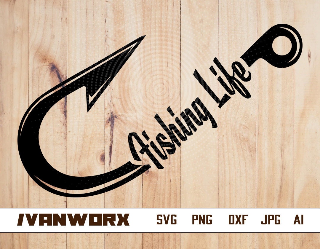 Fishing Hook Svg | Fishing Life Svg | Bass Fish Svg | Fisherman Svg ...
