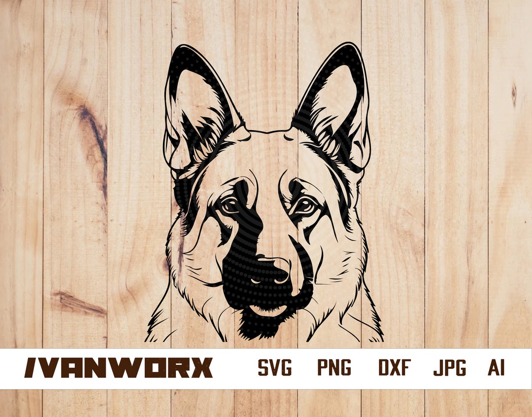 German Shepherd Head Svg | Dog Svg | Police Dog Png | Dog Cutting Files ...