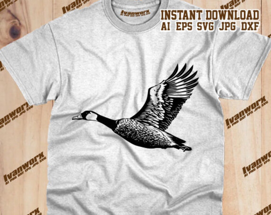 Flying Goose SVG Mallard Duck SVG Duck Hunting SVG Decals Graphics ...