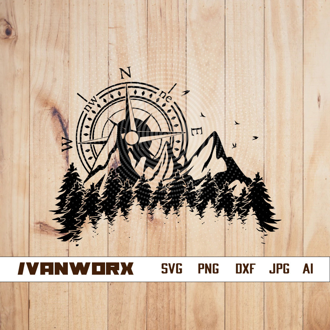 Outdoor Scene Svg | Camping Life Png | Outdoor Life | Mountain Scene ...
