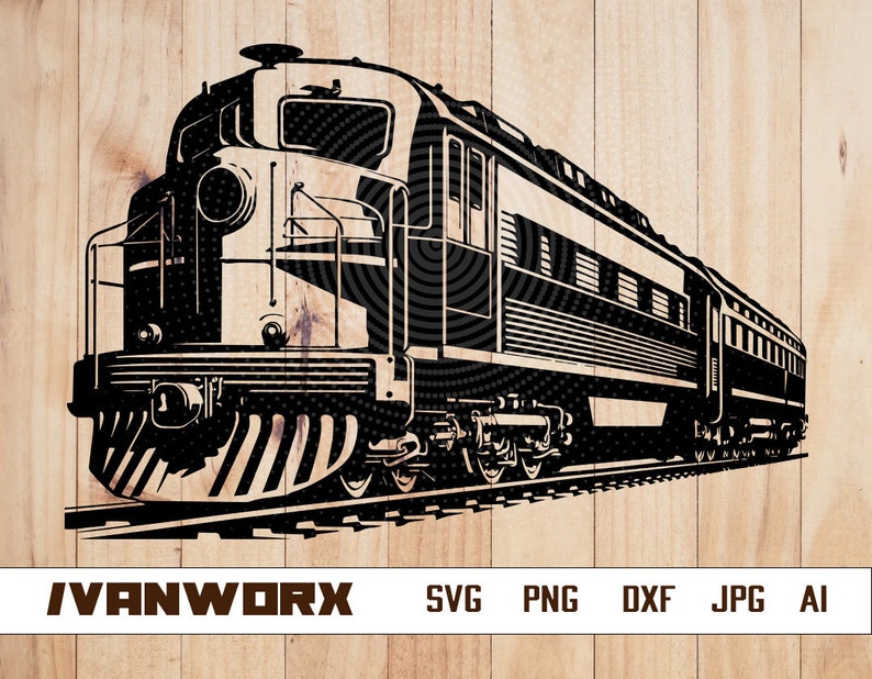 Vintage Train Svg Railway Clipart Transport Vehicle Cut File Antique ...