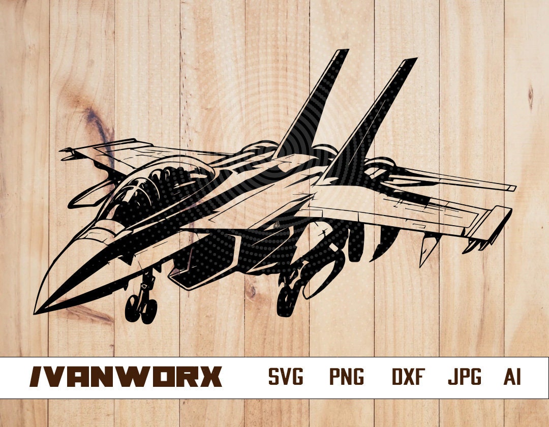 Fighter Jet Svg | Air Force Cut File | Sky Battle Scene Png | Firing ...