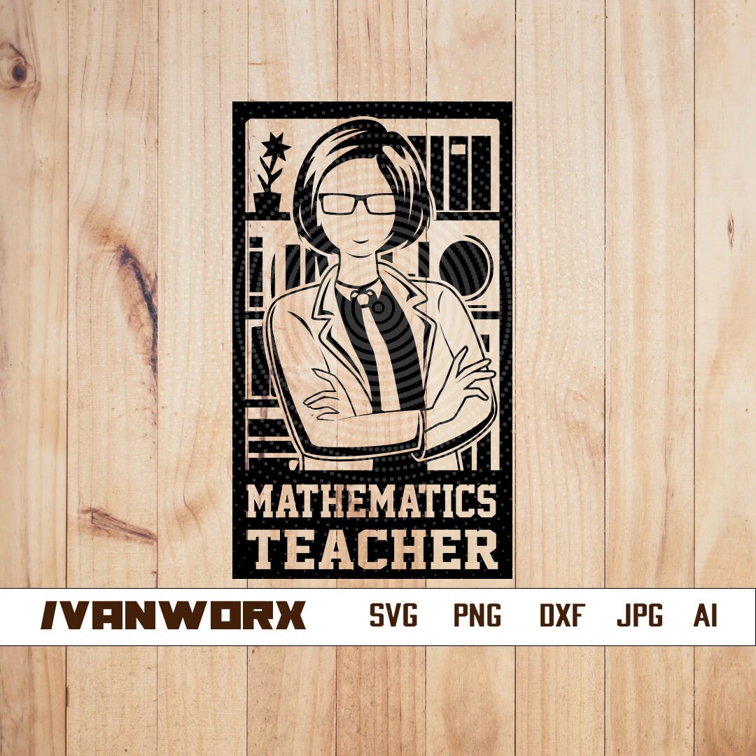 Math Teacher Svg | Professor Png | Mentor Cut File | Teacher Clipart ...