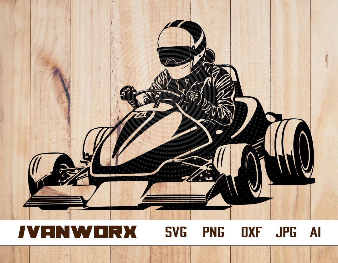 Go Kart Riding Svg | Go Kart Racing Svg | Go Kart Clipart | Kart Svg ...