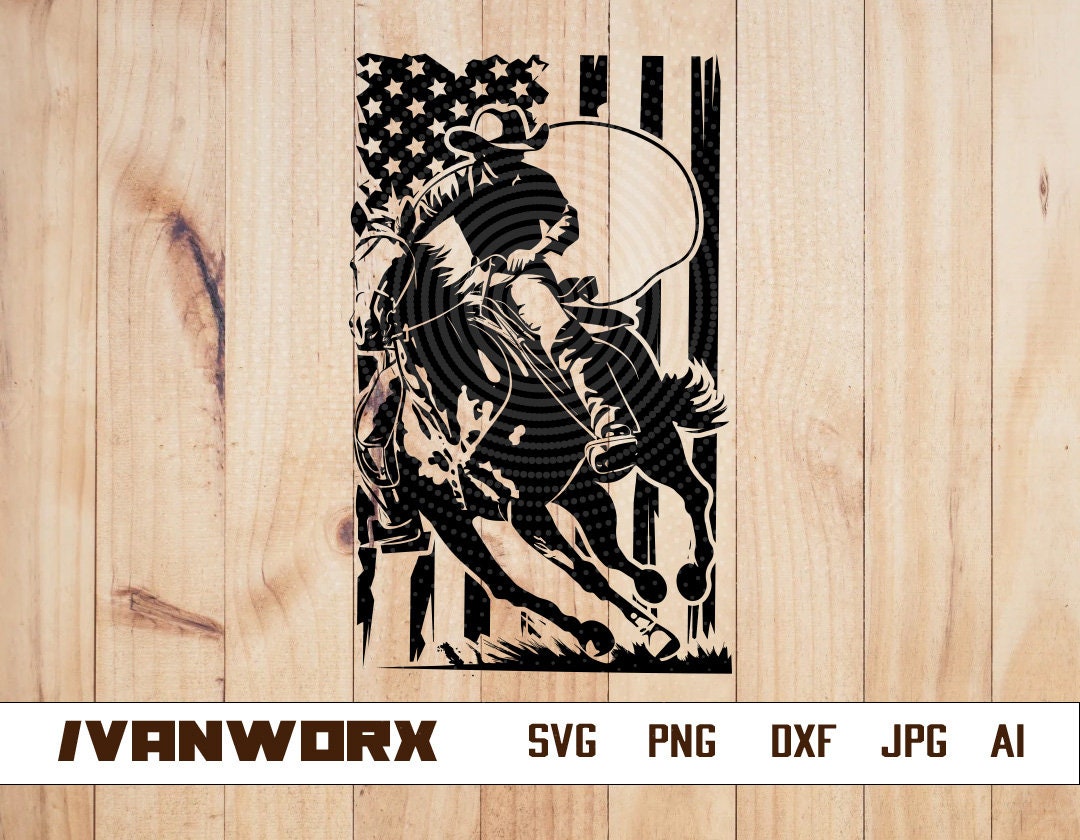 Rodeo Svg | US Rodeo Svg | Cowboy Svg | Western Cowboy Riding Horse Svg ...