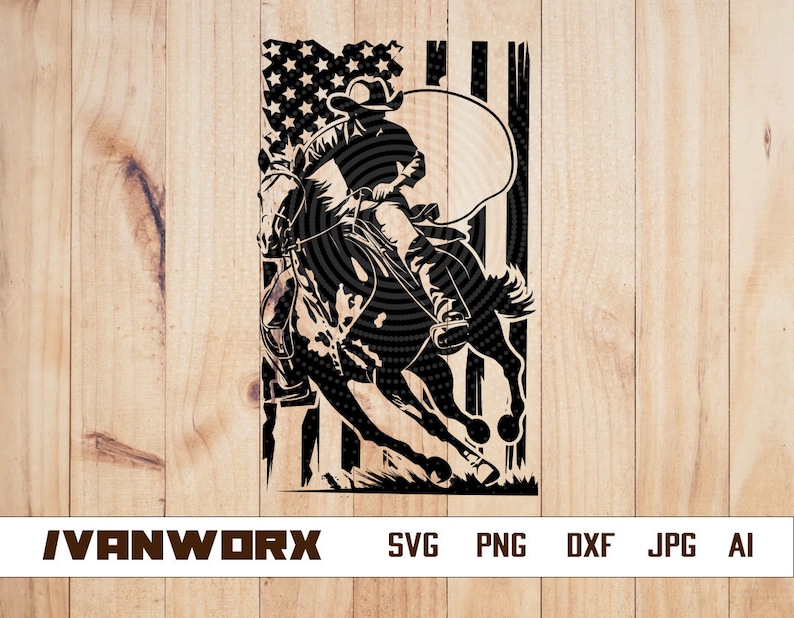 Rodeo Svg US Rodeo Svg Cowboy Svg Western Cowboy Riding Horse Svg Rodeo ...