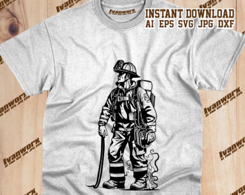 Firefighter Svg Fireman Svg Firefighter Cut Files - Etsy