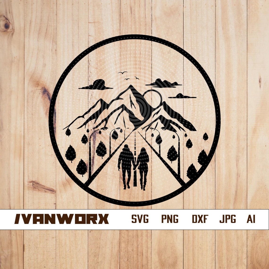 Couple Scene Svg Couple SVG Love SVG Wedding Cut File Love Clipart ...