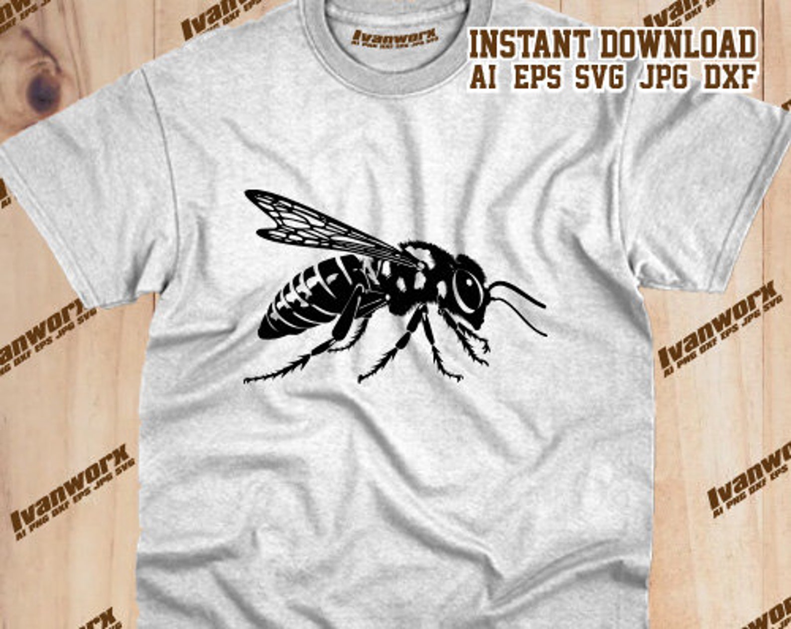 Wasp Svg | Wasp Png | Wasp Cut File | Wasp Clipart | Wasp Dxf | Wasp ...
