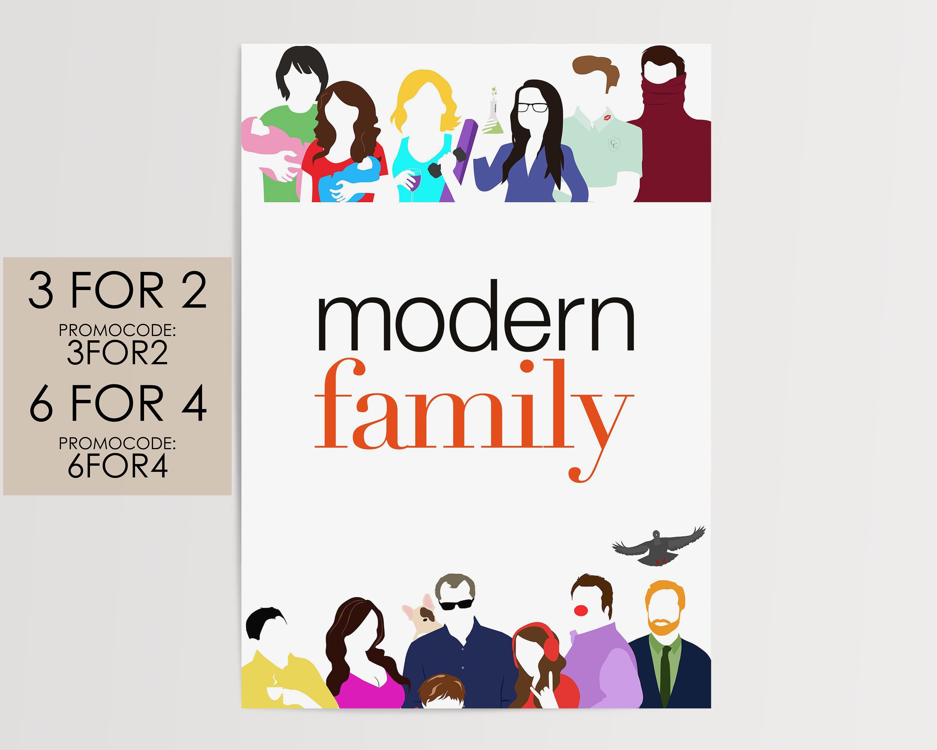 Modern Family Poster TV Movie Poster Art Film Print Gift MF004 - Etsy