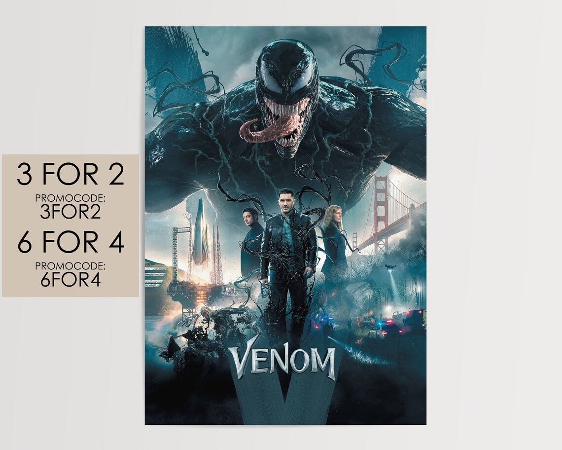 Venom 2018 Poster DC Movie Poster Art Film Print Gift V002 - Etsy
