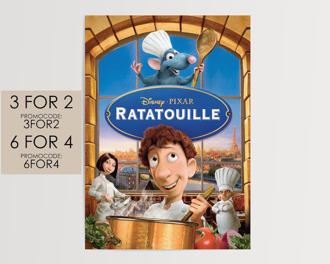 Ratatouille 2007 Poster Disney Pixar Movie Poster Art Film - Etsy
