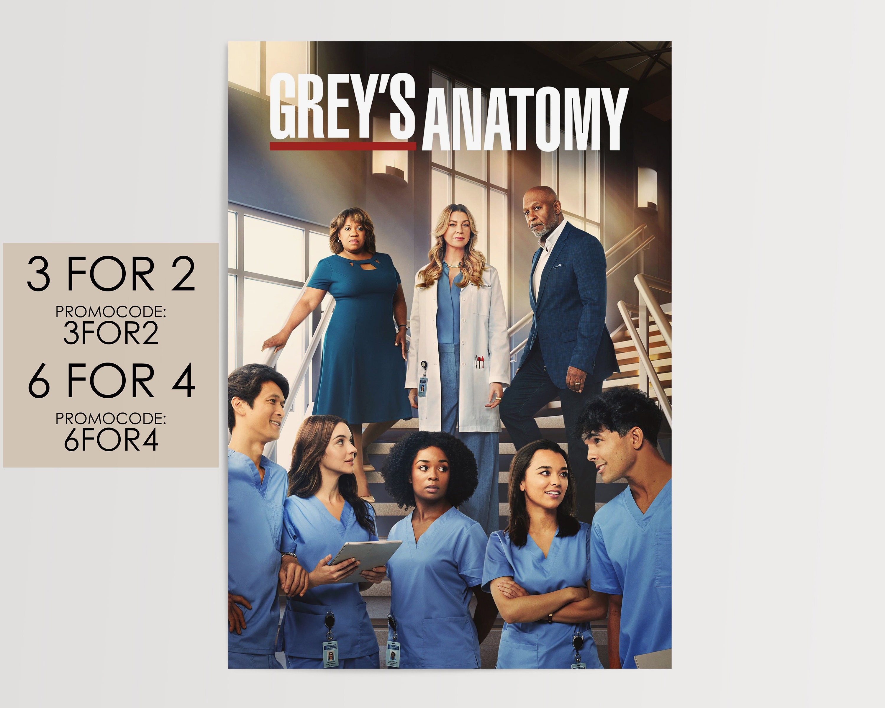 Grey's Anatomy Poster TV Movie Poster Art Film Print Gift GA003 - Etsy
