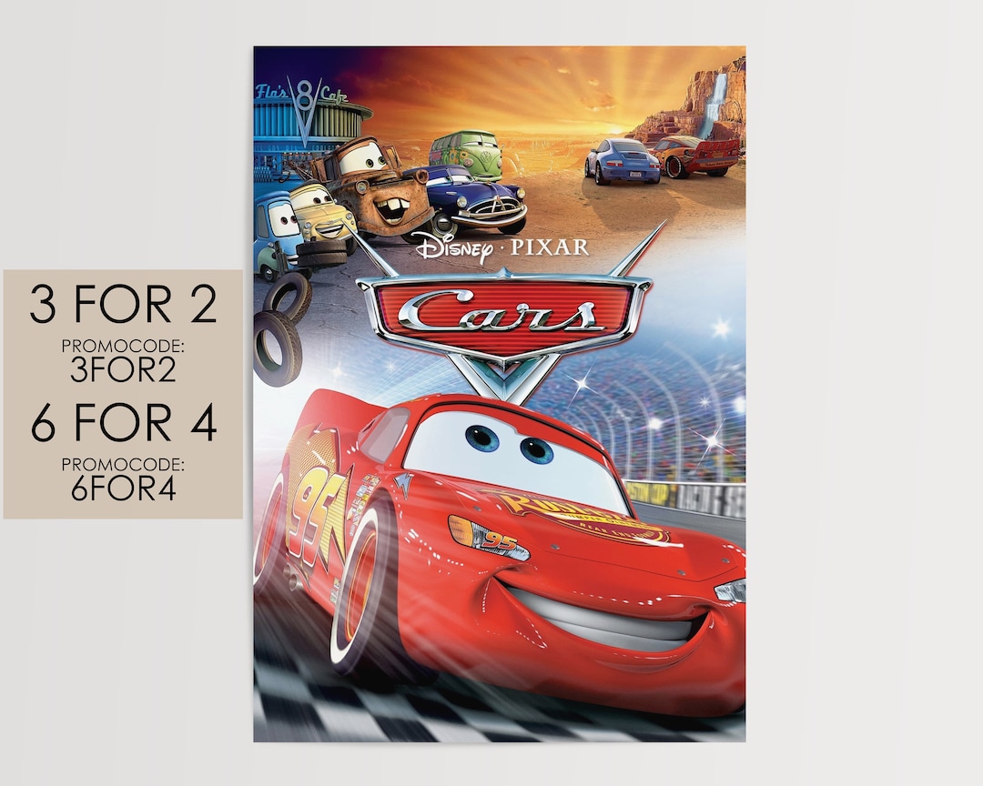 Cars 2006 Poster Disney Pixar Movie Poster Art Film Print - Etsy