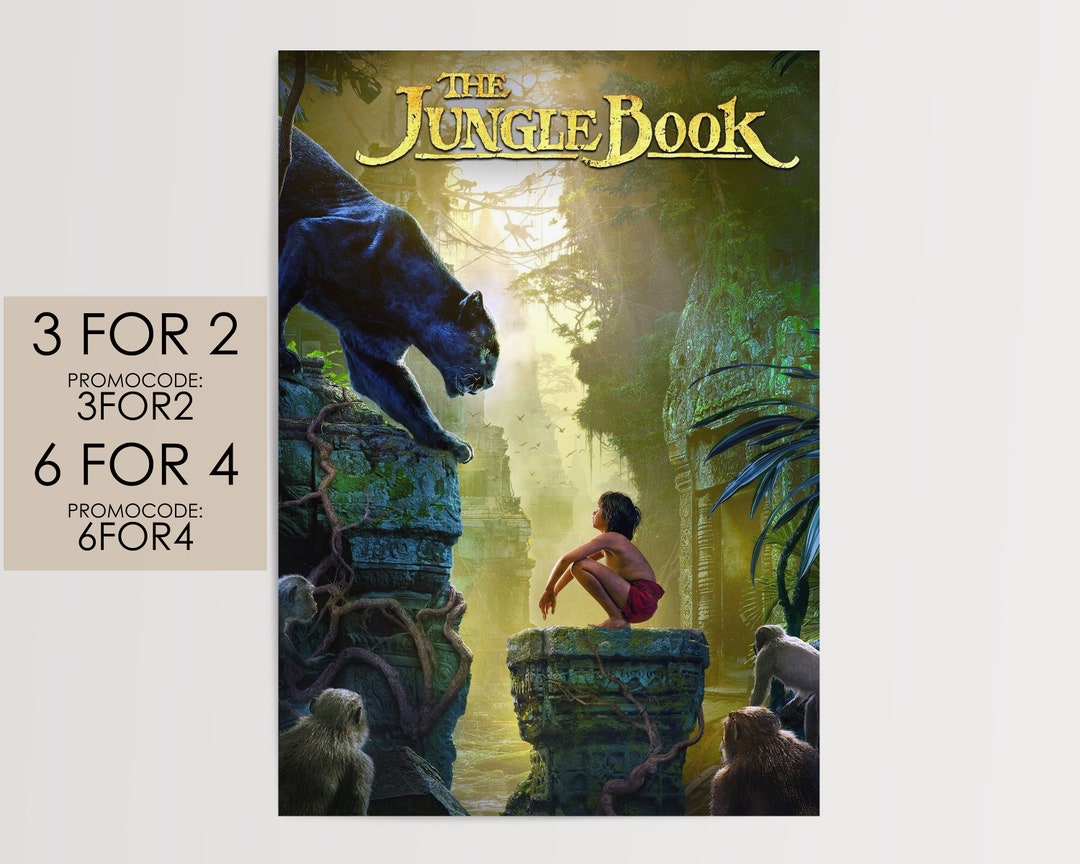 The Jungle Book 2016 Poster Disney Pixar Movie Poster Art - Etsy