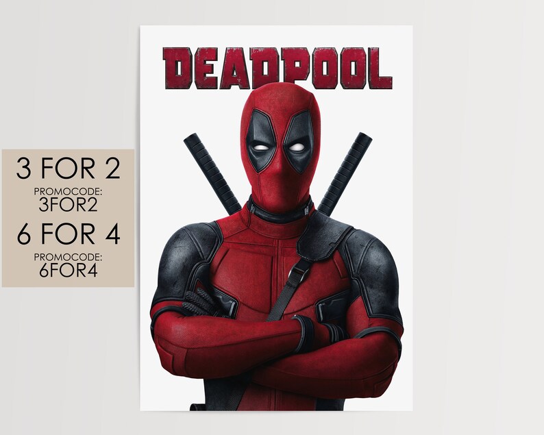Deadpool 2016 Poster Marvel Movie Poster Art Film Print Gift dp004 - Etsy