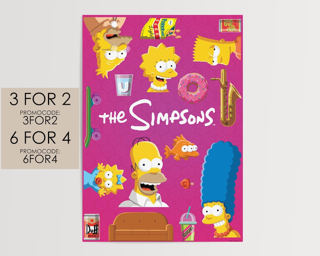 The Simpsons Poster TV Movie Poster Art Film Print Gift TS002 - Etsy
