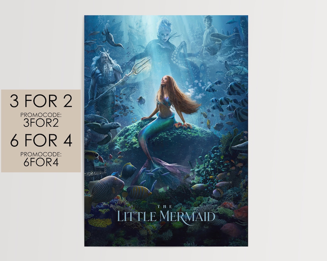 The Little Mermaid 2023 Poster Disney Pixar Movie Poster Art - Etsy