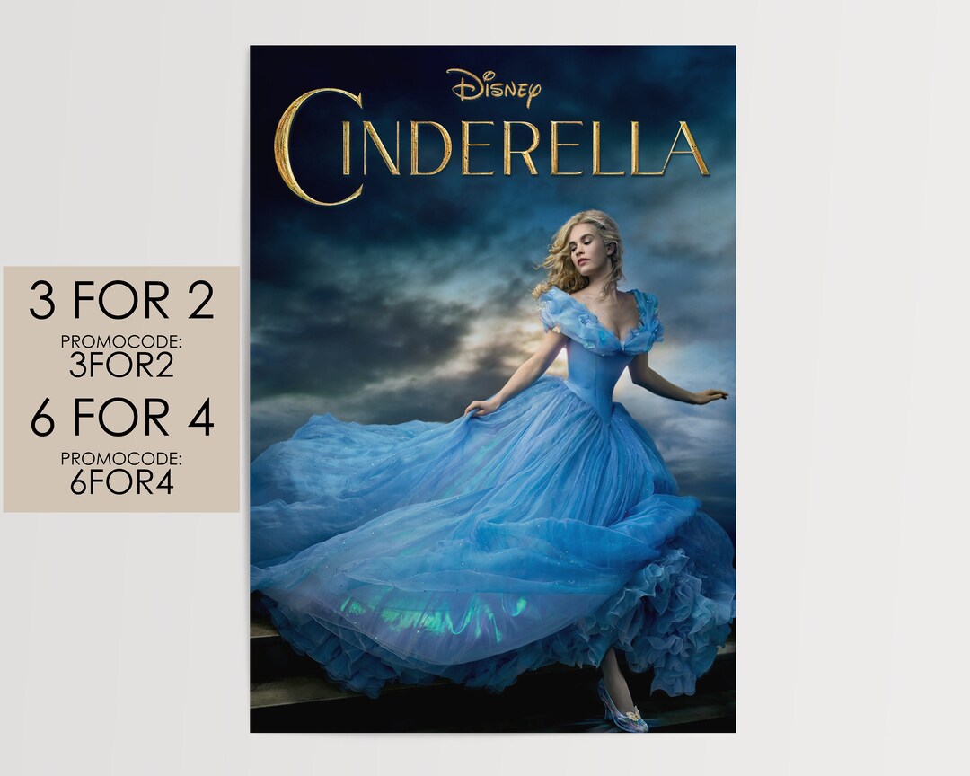 Cinderella 2015 Poster Disney Pixar Movie Poster Art Film Print Gift ...