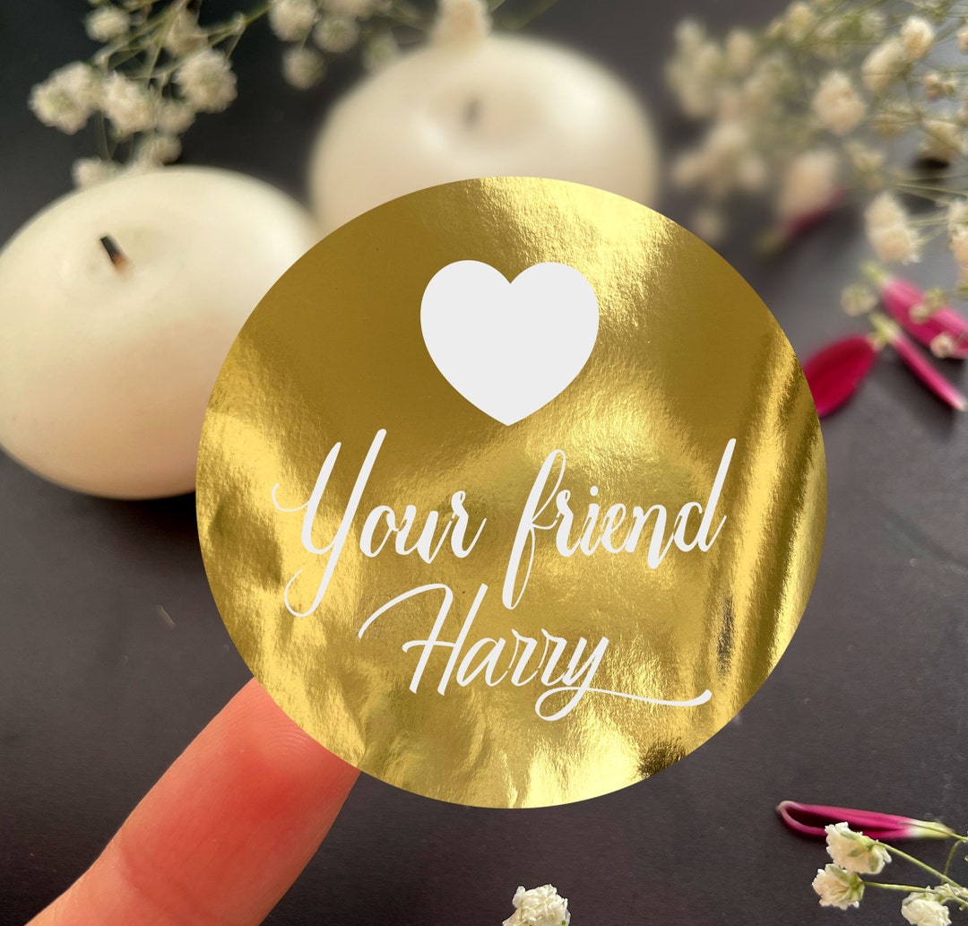 Custom Foil Stickers, Gold Foil Stickers, Gold Stickers, Round Gold ...