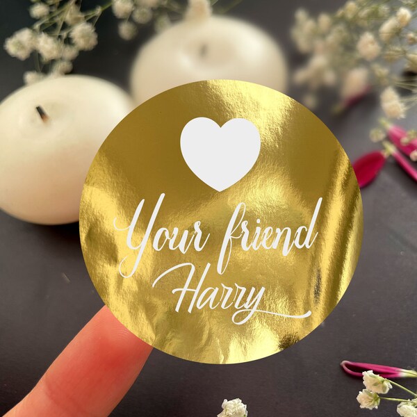 Gold Foil Stickers - Etsy