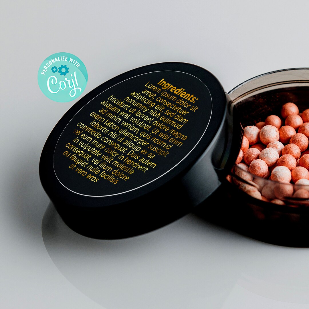 Ingredient Labels Clear Gold Foil Custom Stickers Silver Cosmetic ...
