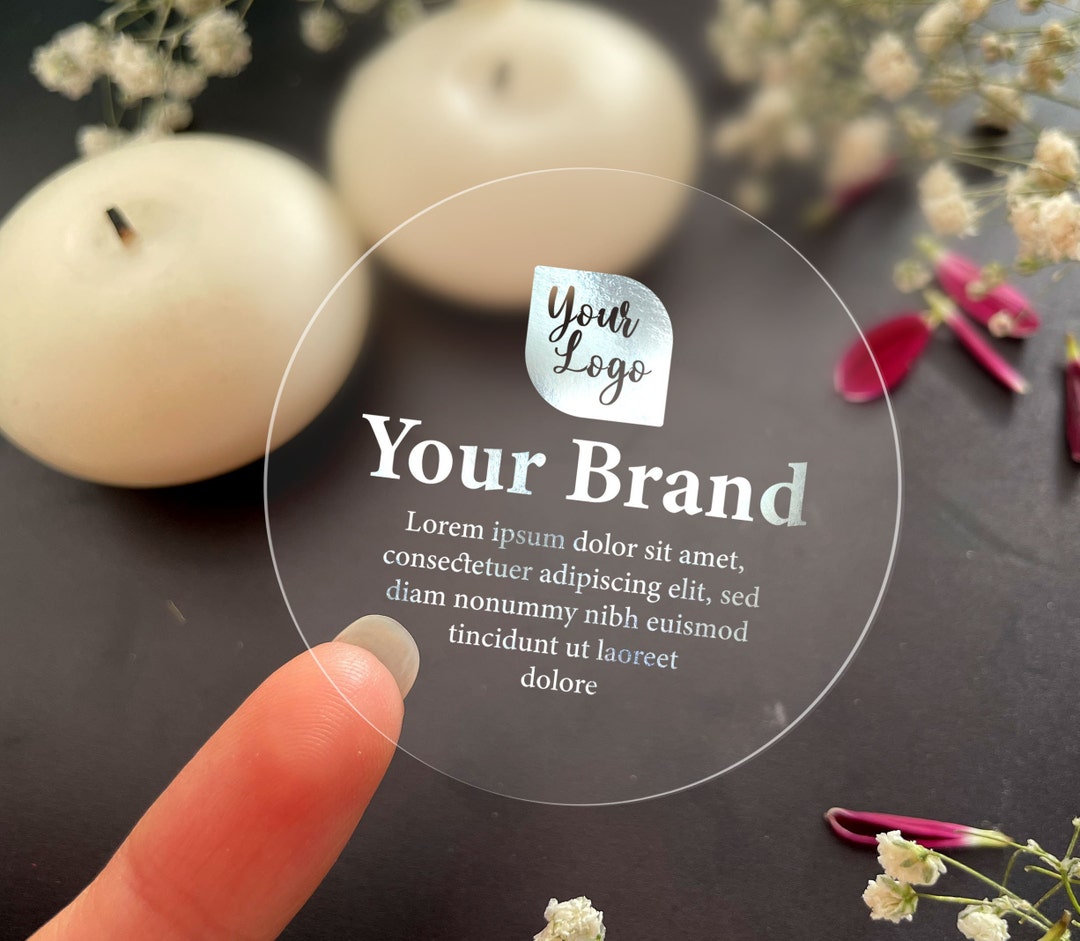 Silver Custom Sticker Label, Personal Sticker Printing, Waterproof ...