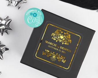 Gold Foil Embossed Stickers, Embossed Raised Sticker/label, Embossing ...