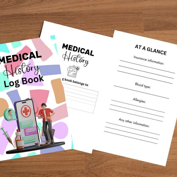 Medical Log Book - Etsy
