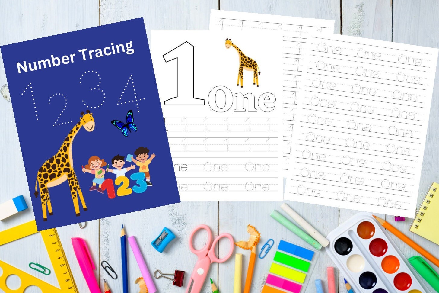 Number Tracing Book Digital Download - Etsy
