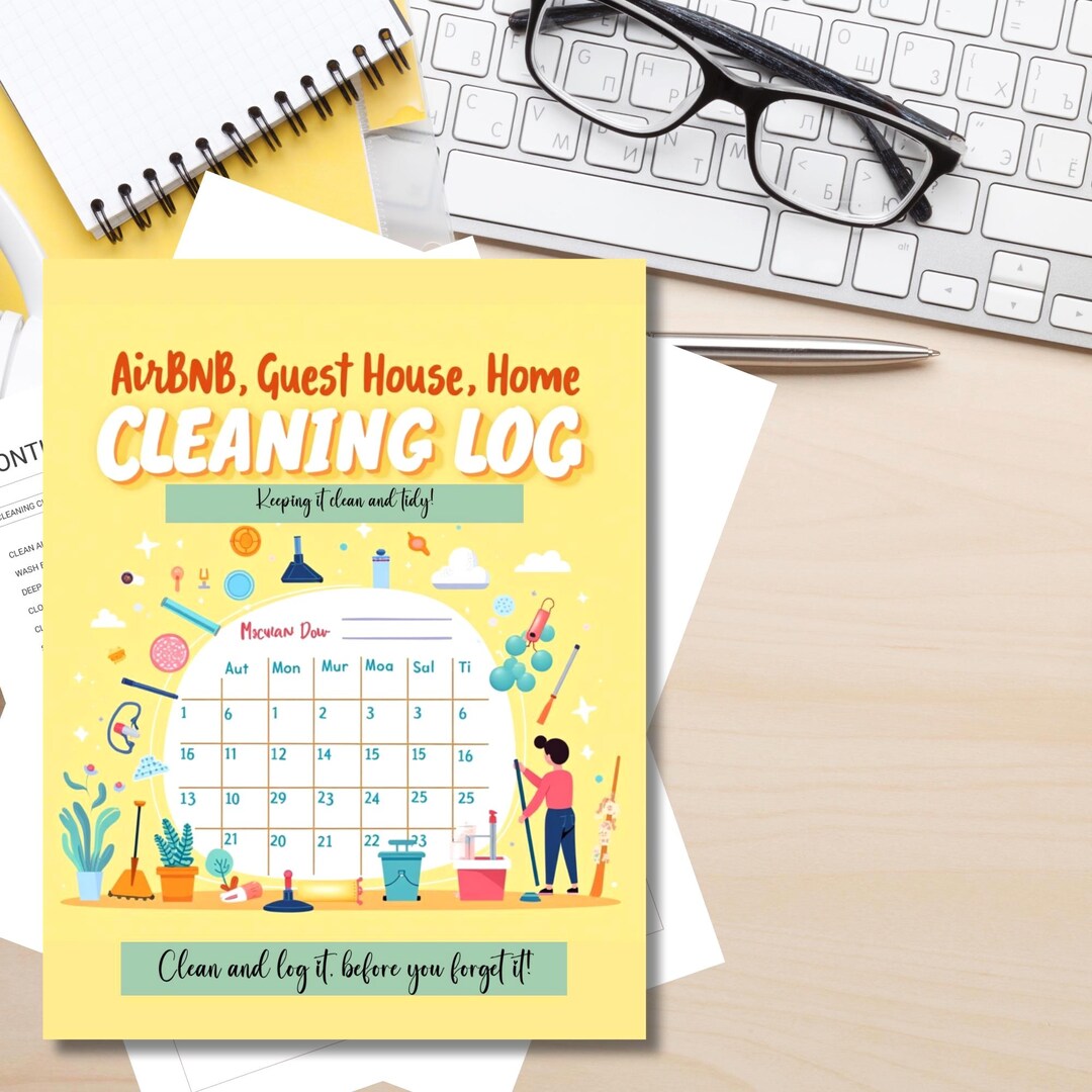 Printable Cleaning Log Book | Digital Cleaning Planner | Housekeeping ...