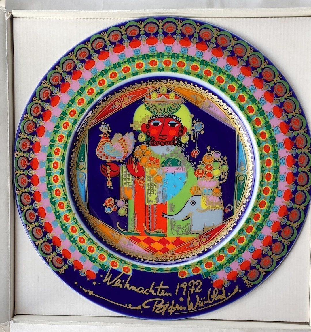 ROSENTHAL CHRISTMAS Plate 1972 in Bjorn Wiinblad Porcelain - Etsy