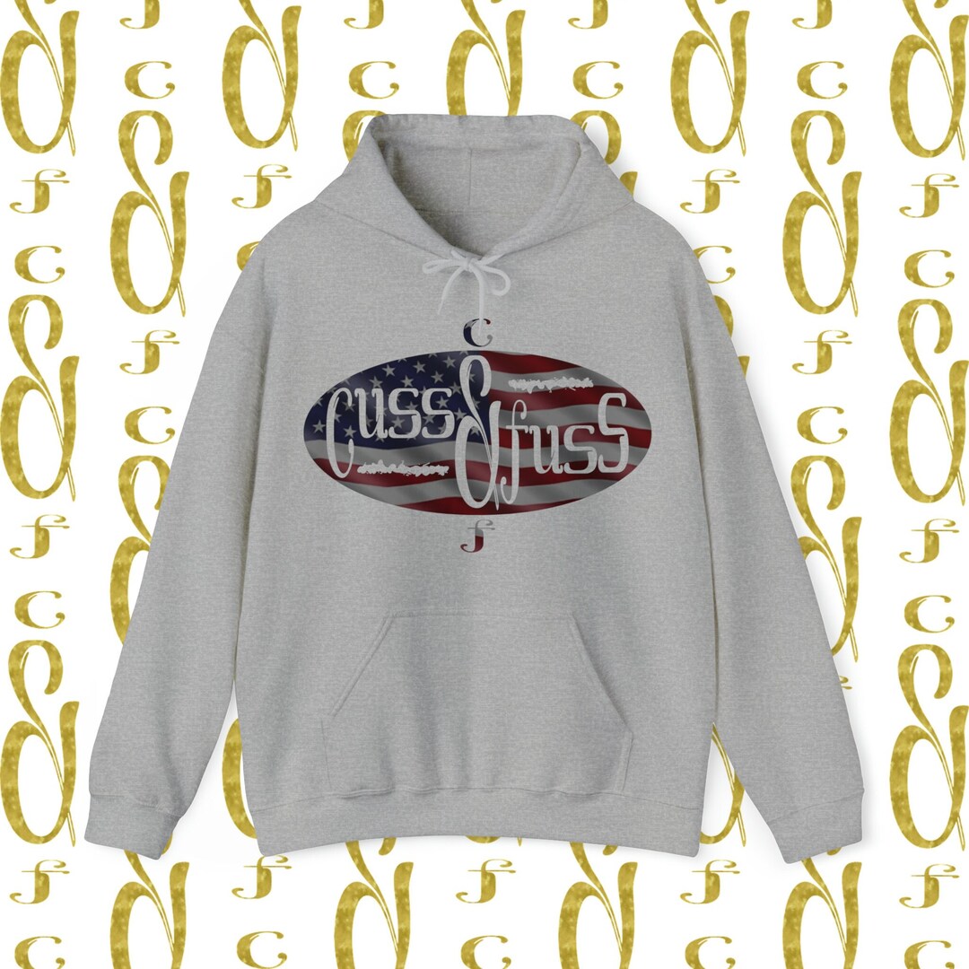 Cuss & Fuss American Original | U. S. A. Flag | Unisex Heavy Blend ...