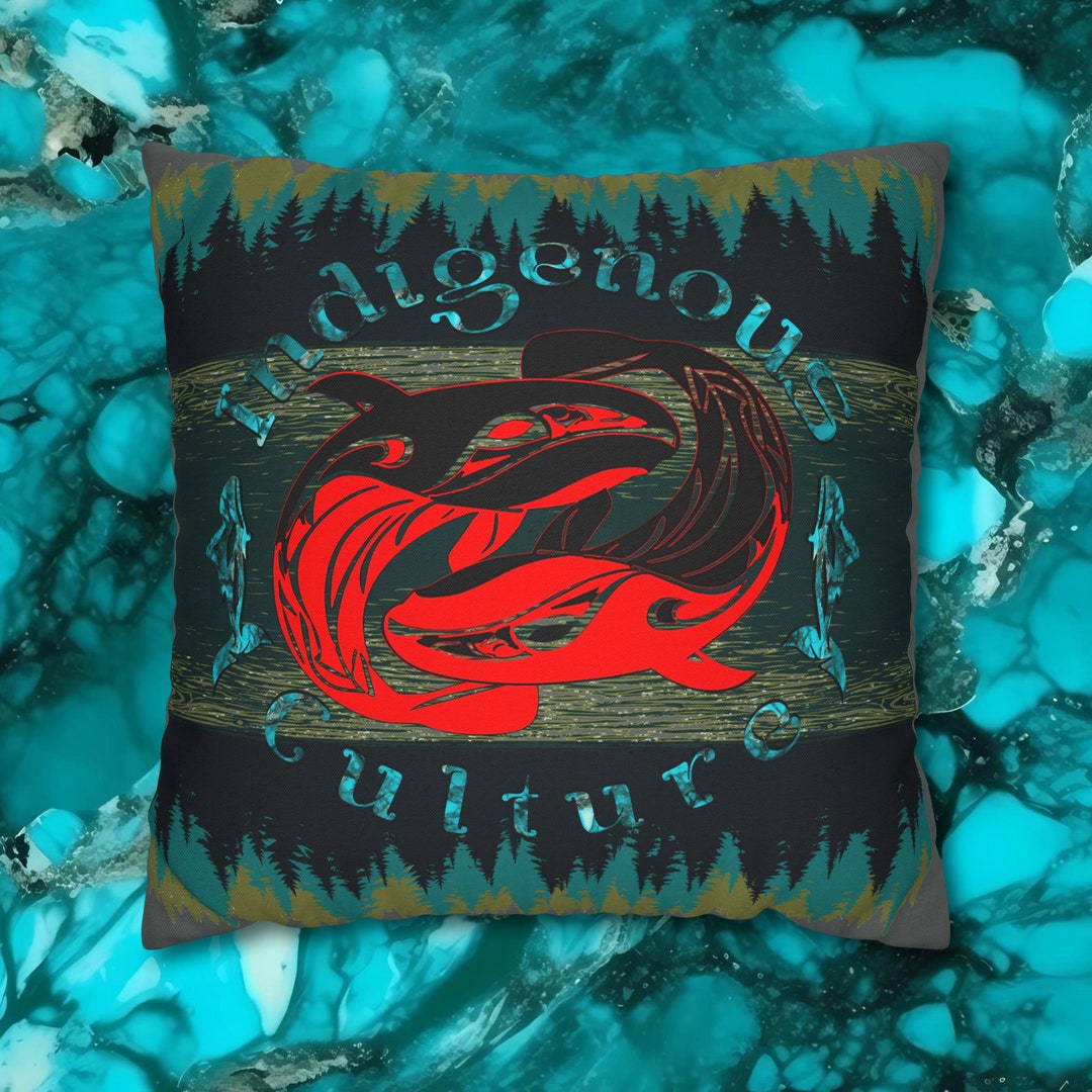 Indigenous Culture | PNW Native American Tribe Pride Polyester Square ...