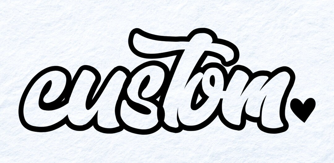 Custom Text Custom Retro SVG Heart Svg Vintage Text Custom Stacked SVG ...