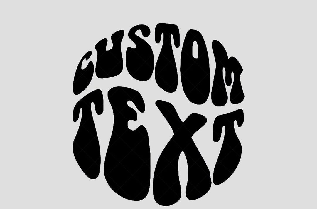 Distorted Text Retro Font Canva Font Text Effect Groovy Font Stacked ...