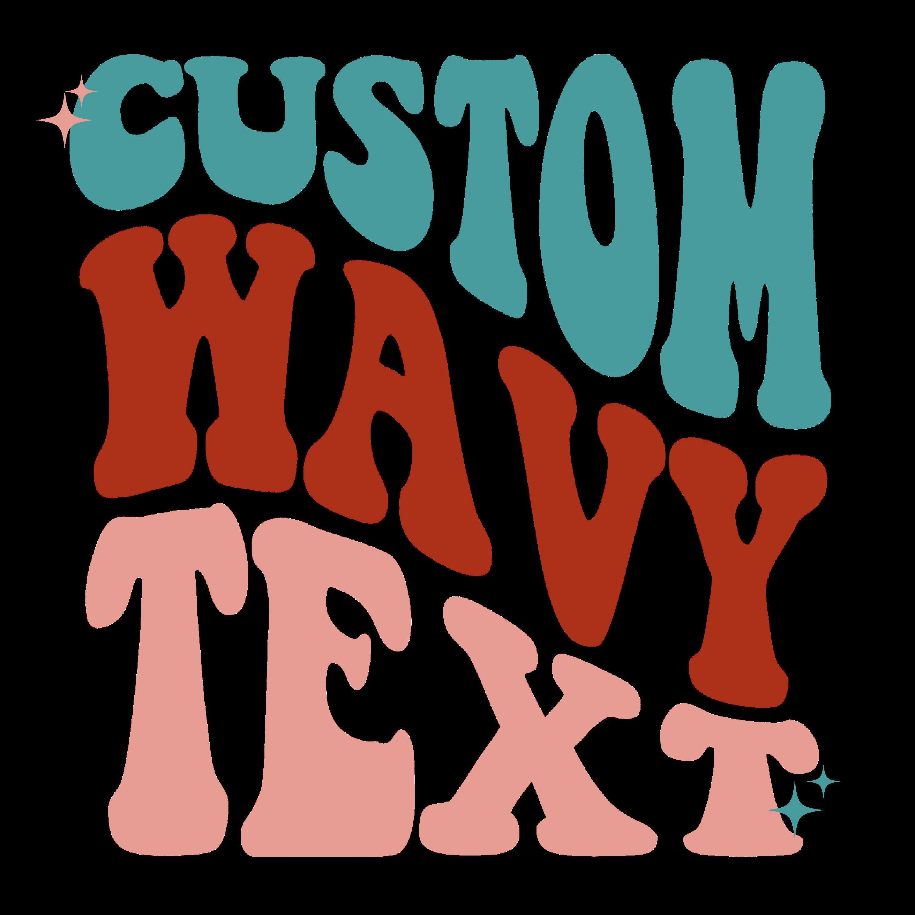 Custom Wavy Text FX, SVG, Personalized Vintage Fonts, Stacked Svg Png ...