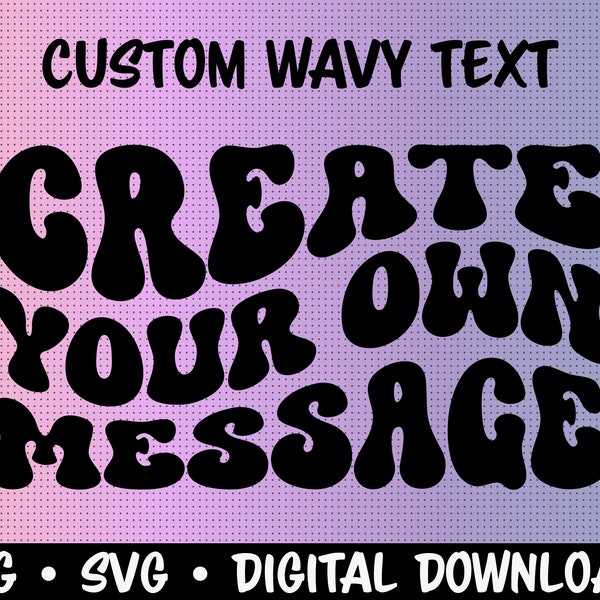 Wavy Retro Text Font - Etsy