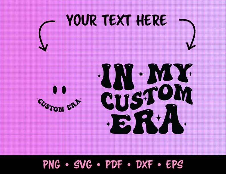 Text Effect Wavy Curved Text Vintage Fonts Smiley Face Clipart Hippie ...