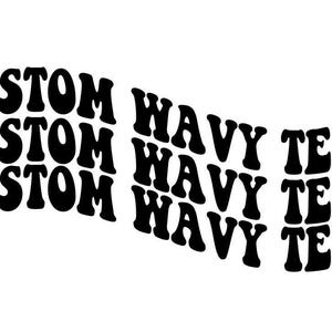 Create Wavy Text Wavy Text Fx Retro Text SVG Personalized Custom Wavy ...