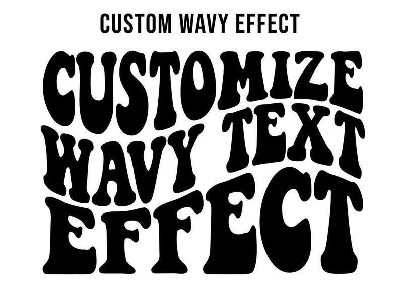 Custom Wavy Text, SVG Retro Customizable Font, Customizable Wavy ...