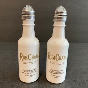 RUM CHATA Miniature Salt & Pepper Shakers With Crown Tops - Etsy