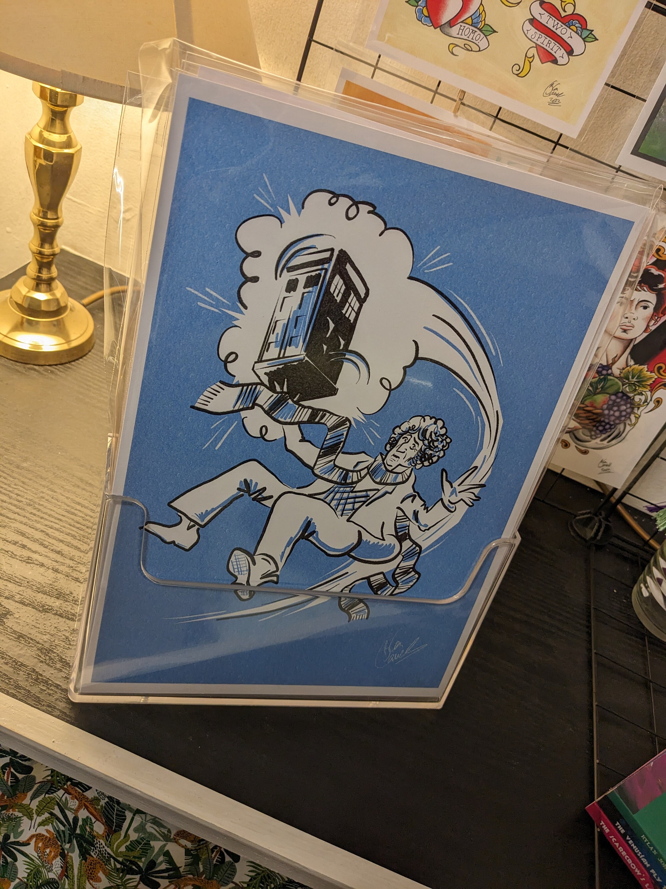 Doctor Who / A4 Print / 4th Doctor & TARDIS / Digital Art - Etsy