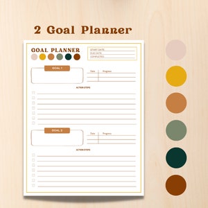 Goal Planner, Goal Setting, Goal Progress, Productivity Planner, Goal ...