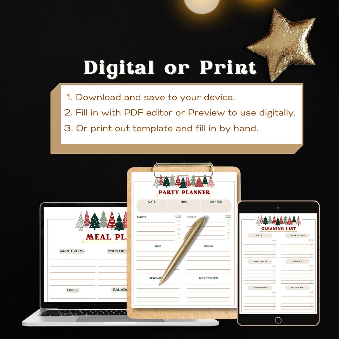 Christmas Party Planner Printable Party Planner Party - Etsy