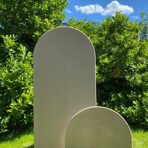 Smooth/ribbed Panel Wall S1, Foldable, Half Arch Backdrops, MDF Wood ...