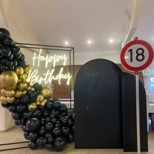 Smooth/ribbed Panel Wall S1, Foldable, Half Arch Backdrops, MDF Wood ...