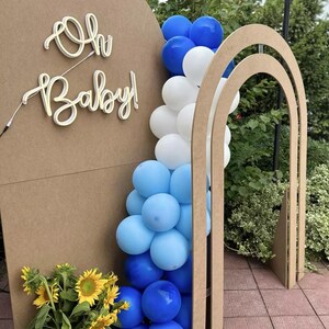 Smooth/ribbed Panel Wall S1, Foldable, Half Arch Backdrops, MDF Wood ...