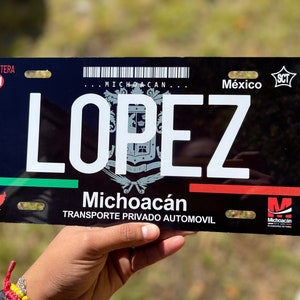 Custom License Plate | Mexico | USA | Any State | Michoacan | Gift ...